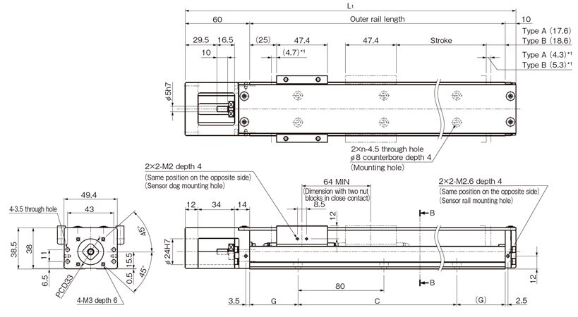 Models KR26-A/KR26-B With Cover, Direct Motor Coupling｜LM Guide ...