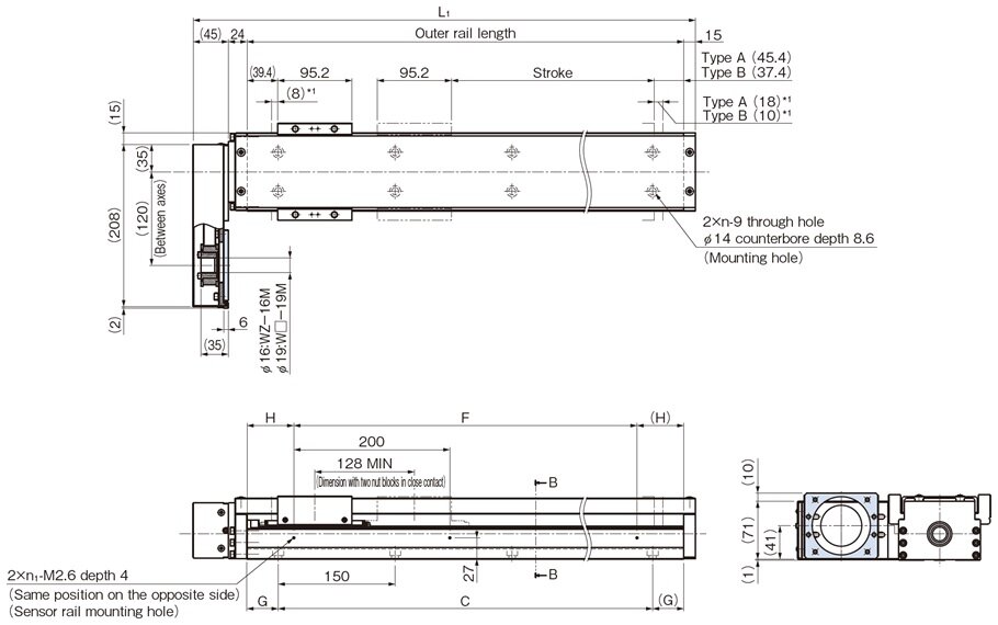 Models KR55-A/KR55-B With Cover, Motor Wrap Motor Flange Angle, 80×80 ...