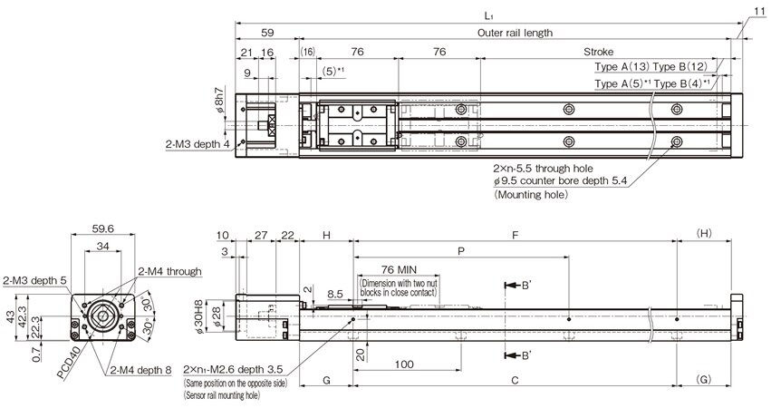 Models SKR20-A/SKR20-B Without Cover, Direct Motor Coupling ｜LM Guide ...