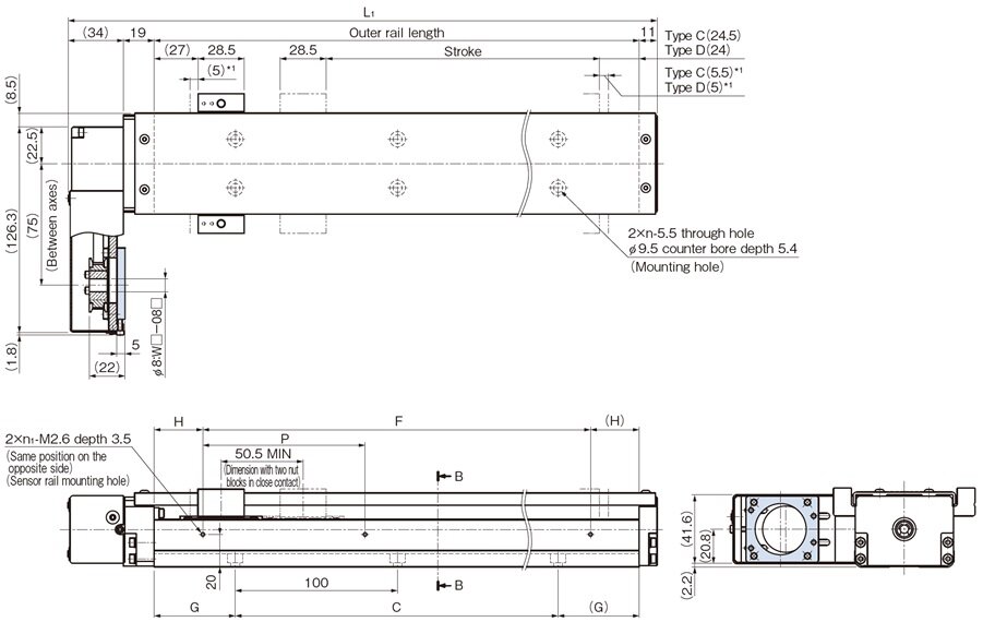 Models SKR33-C/SKR33-D With Cover, Motor Wrap｜LM Guide Actuator｜Product ...