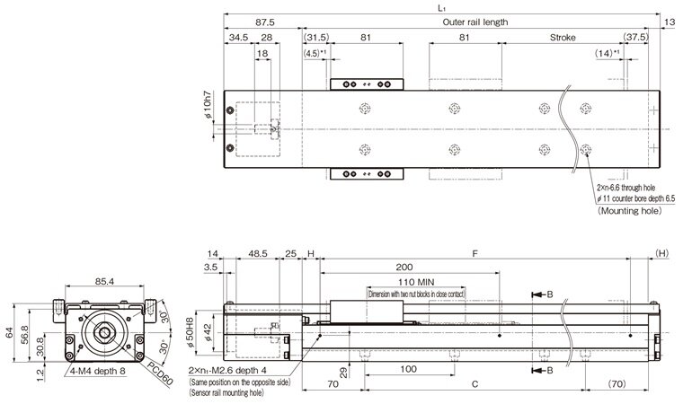 Models SKR46-A/SKR46-B With Cover, Direct Motor Coupling｜LM Guide Actuator｜Product Information ...