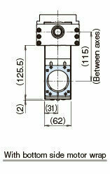 Models SKR55-A/SKR55-B Without Cover, Motor Wrap Motor Flange Angle, 60 ...