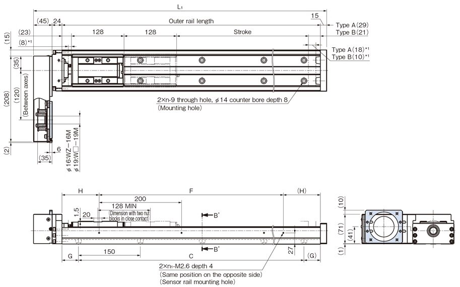 Models SKR55-A/SKR55-B Cover, Motor Wrap Motor Flange Angle, 80×80｜LM Guide Actuator｜Product ...