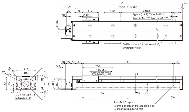 Models SKR65-A/SKR65-B With Cover, Direct Motor Coupling｜LM Guide Actuator｜Product Information ...