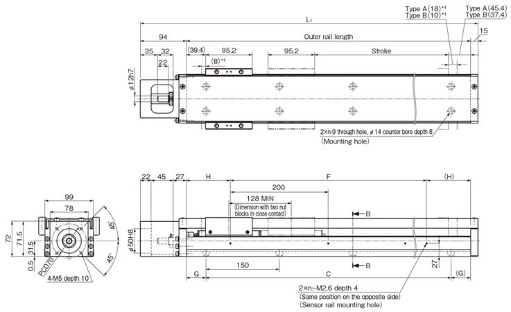 Models SKR55-A/SKR55-B With Cover, Direct Motor Coupling｜LM Guide Actuator｜Product Information ...