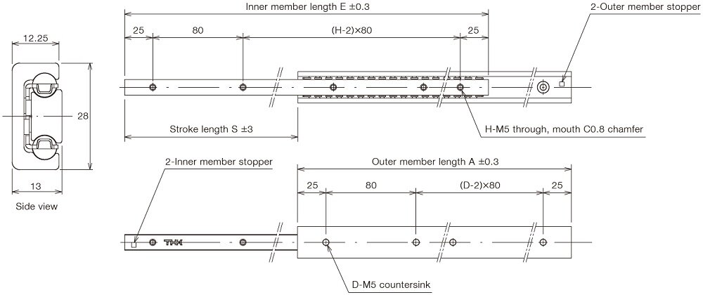 Model ATG28｜Other Linear Motion Guides｜Product Information｜THK Official Web Site [Japan/English]