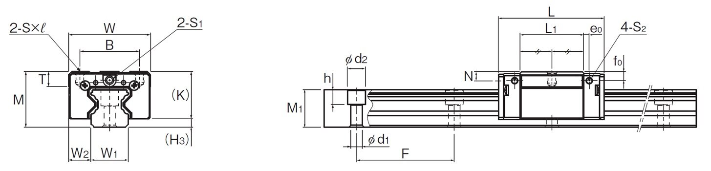 Model HDR-SR with front and side lubrication｜LM Guide｜Product Information｜THK Official Web Site ...