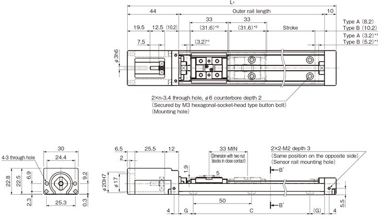 Models KR15-A/KR15-B Without Cover, Direct Motor Coupling｜LM Guide ...