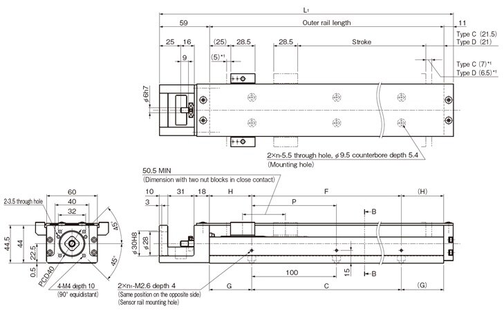 Models KR33-C/KR33-D With Cover, Direct Motor Coupling｜LM Guide ...