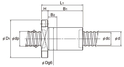 Model DIK 28 / 32 / 36 / 40 / 50 / 63｜Ball Screw｜Product Information ...