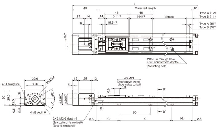 Models KR20-A/KR20-B Without Cover, Direct Motor Coupling｜LM Guide Actuator｜Product Information ...