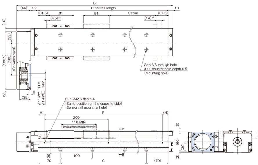 Models SKR46-A/SKR46-B With Cover, Motor Wrap｜LM Guide Actuator｜Product Information｜THK Official ...